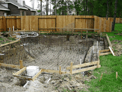 Custom Pools Construction Excavations | Re-Bar | Cypress Spring Tomball ...